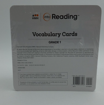 HMH Into Reading: Grade 1 Into Reading Instructional Cards Kit