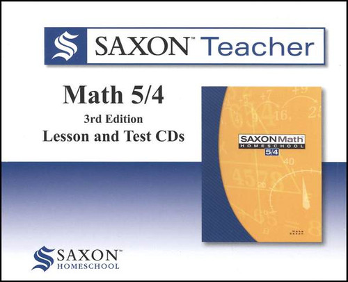 Saxon Math 5/4 3rd Edition Teacher Lesson & Tests CD-Rom - Classroom ...