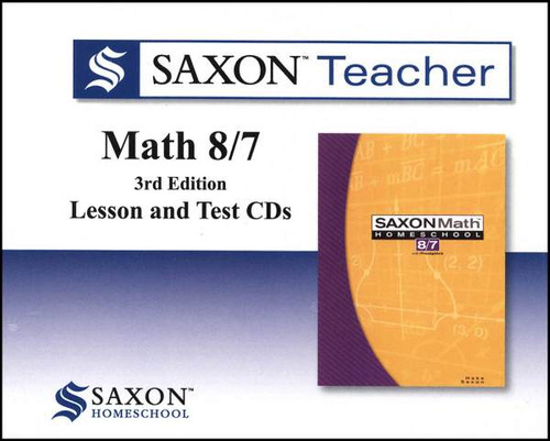 Saxon Math 8/7 3rd Edition Home School Teacher Lesson & Test CD-Rom Set ...