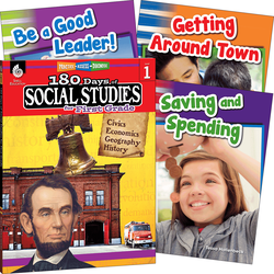 180 Days of Social Studies Grade 1 Bundle: 4 Book Set