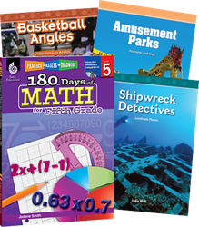 180 Days of Math Grade 5 Bundle: 4 Book Set