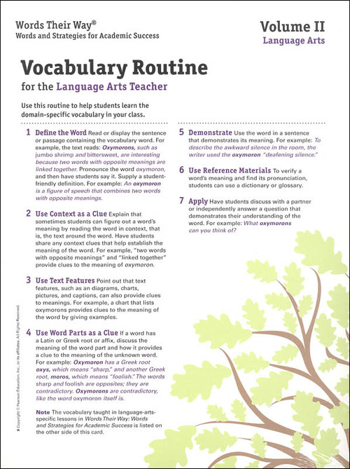 Words Their Way: Vocabulary for Middle and High School Volume 1 Bundle