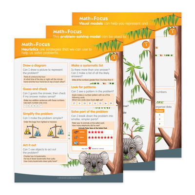 Math in Focus Posters Grade 1 (2020 Edition) - 3 Pack