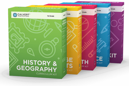 Calvert Education: Grade 1 Four Subject Complete Set with Starter Kit