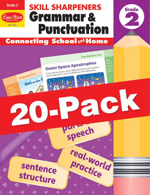 Evan-Moor Skill Sharpeners: Grammar & Punctuation, Grade 2 Class Pack
