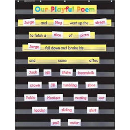 Standard Pocket Chart Black - Classroom Resource Center