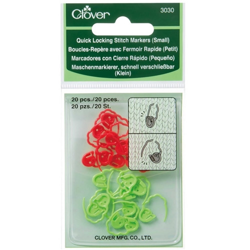 Clover Quick Locking Stitch Markers Small - Sams Patch