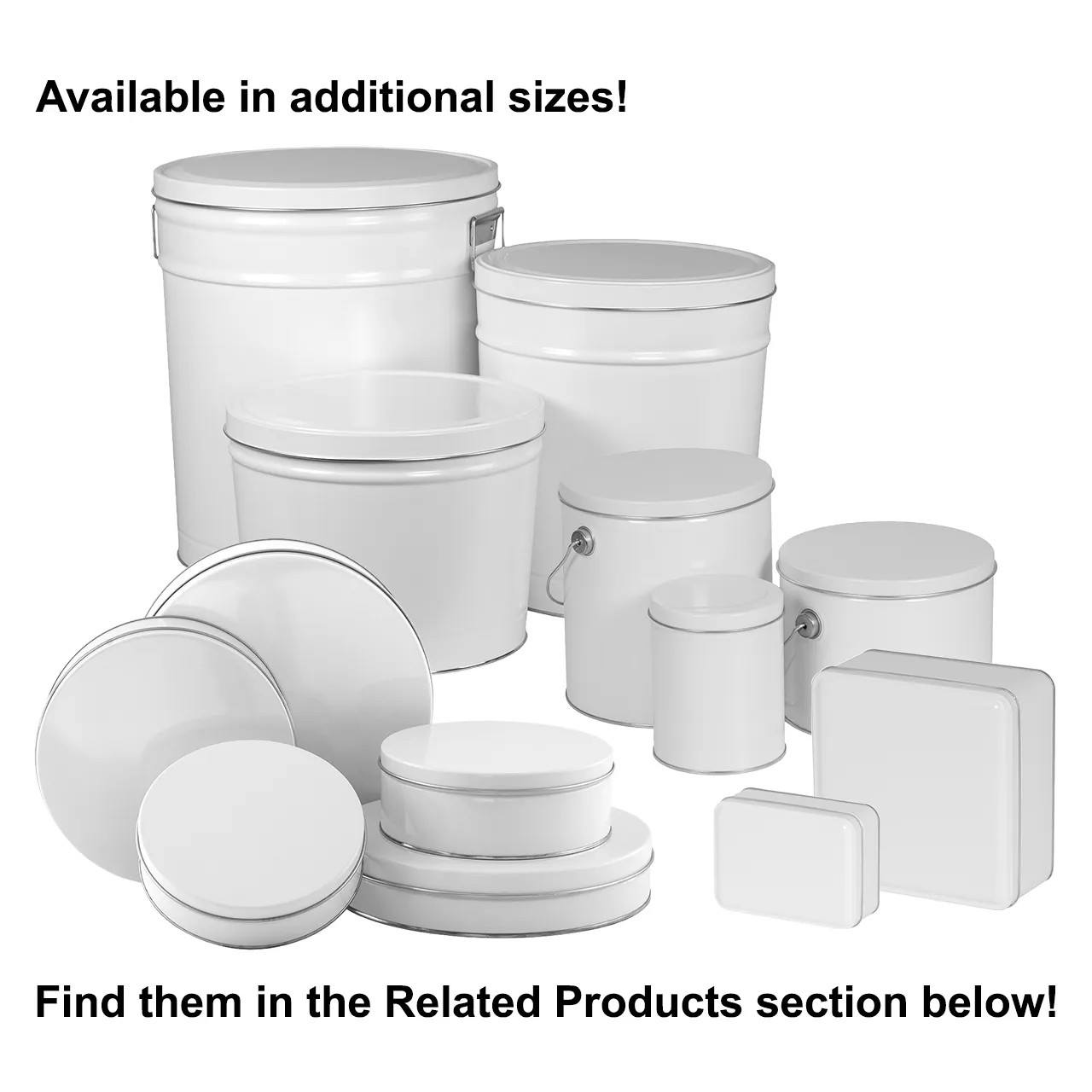 White Solid Round Tin Container Size 2C | Atlantic Can