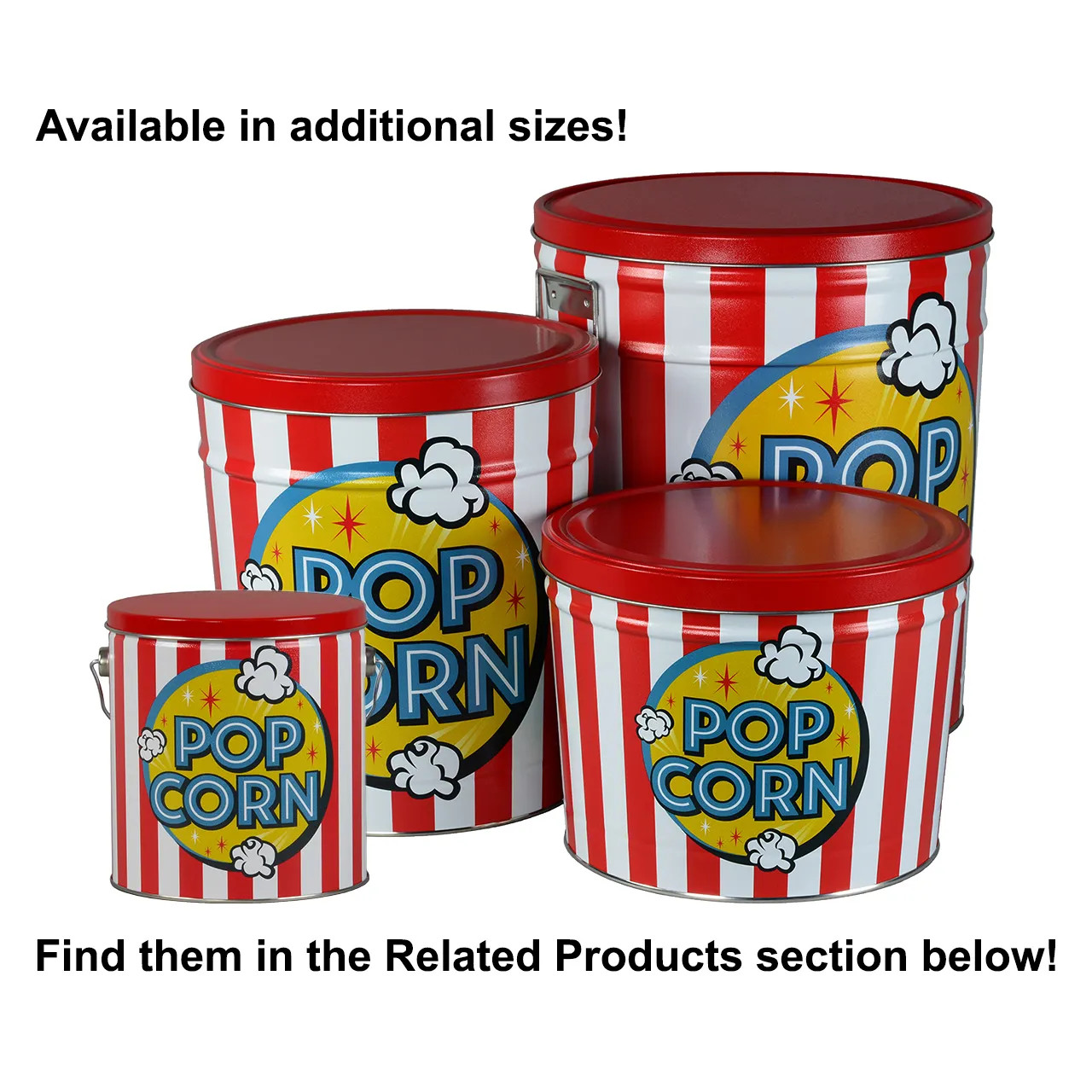 Freshly Popped Popcorn Tin Size 15T | Atlantic Can