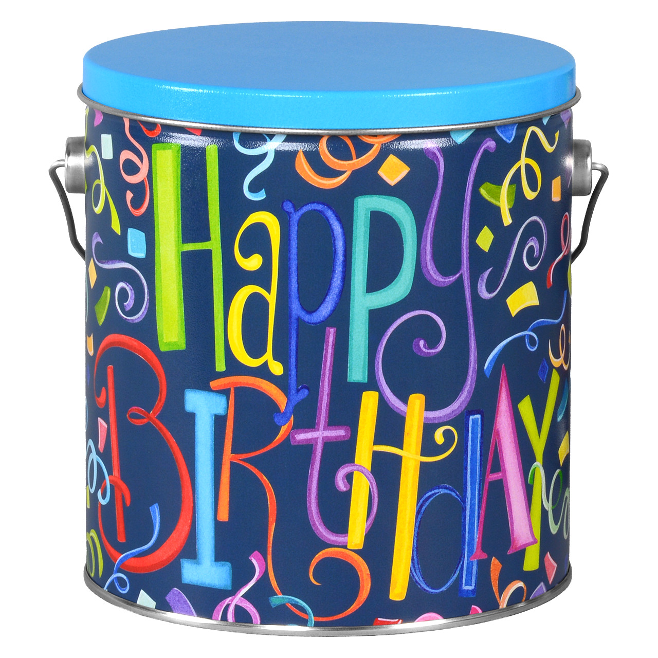 Happy Birthday Tall Round Tin Size 8S | Atlantic Can