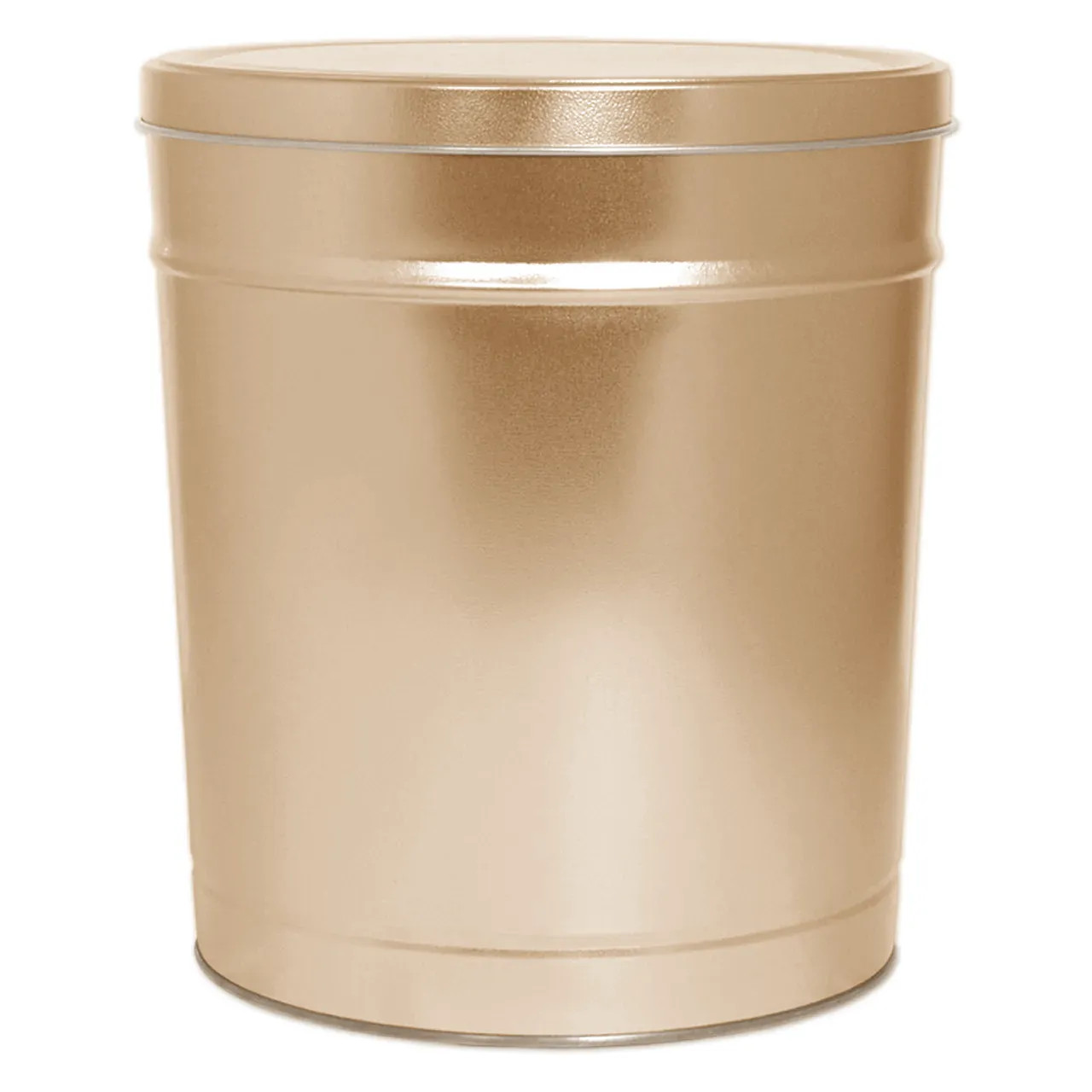 Gold Solid Popcorn Tin Container Size 25T | Atlantic Can