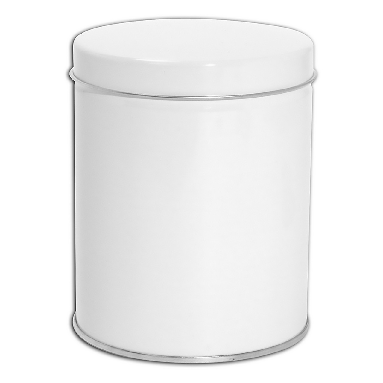 White Solid Tall Round Tin Size 1QT | Atlantic Can