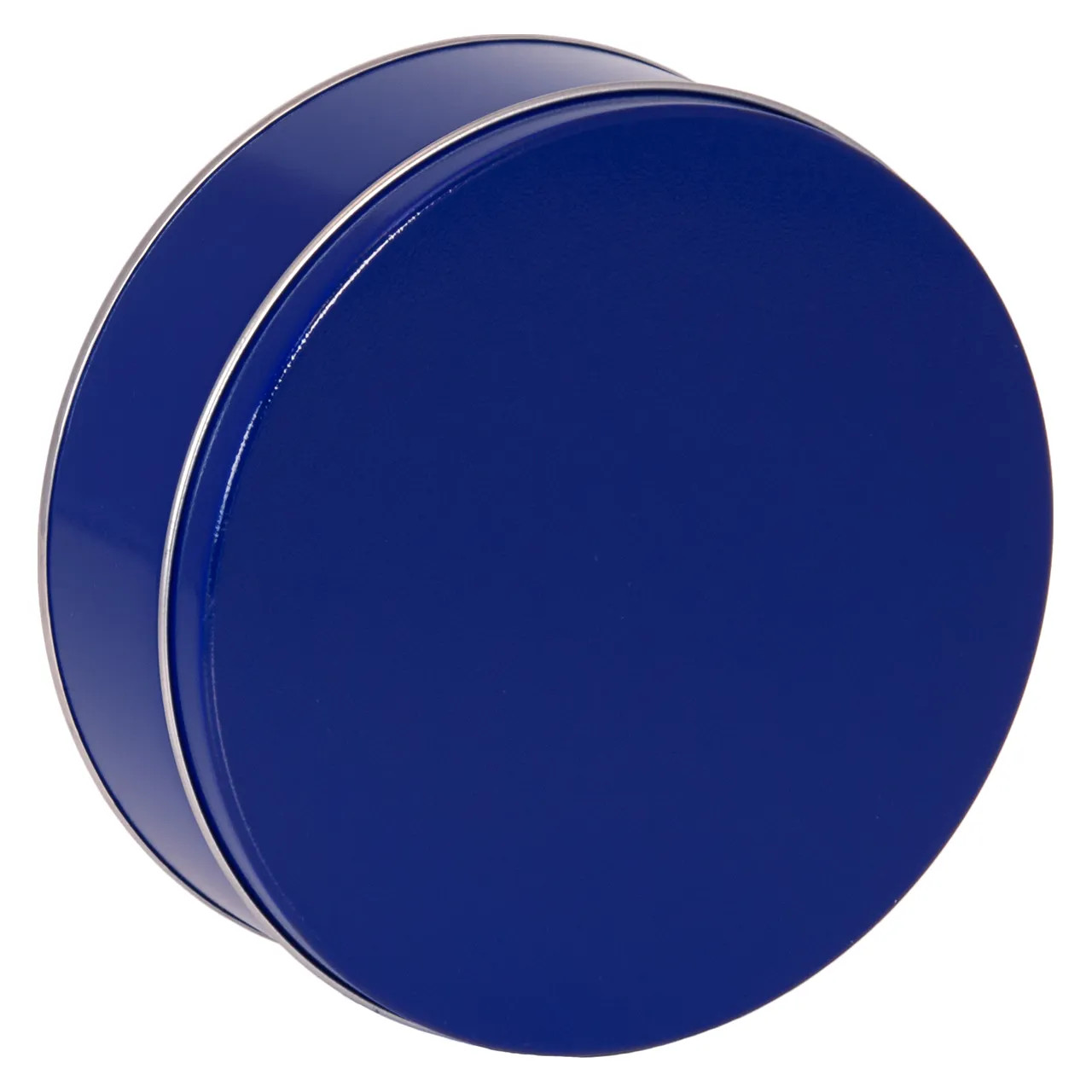 Blue Solid Round Tin Container Size 3C | Atlantic Can