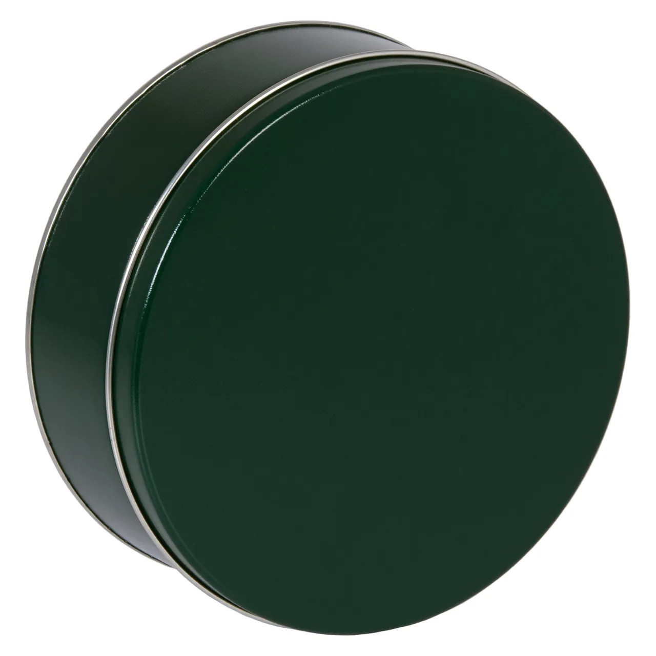 Green Solid Round Tin Container Size 1S | Atlantic Can