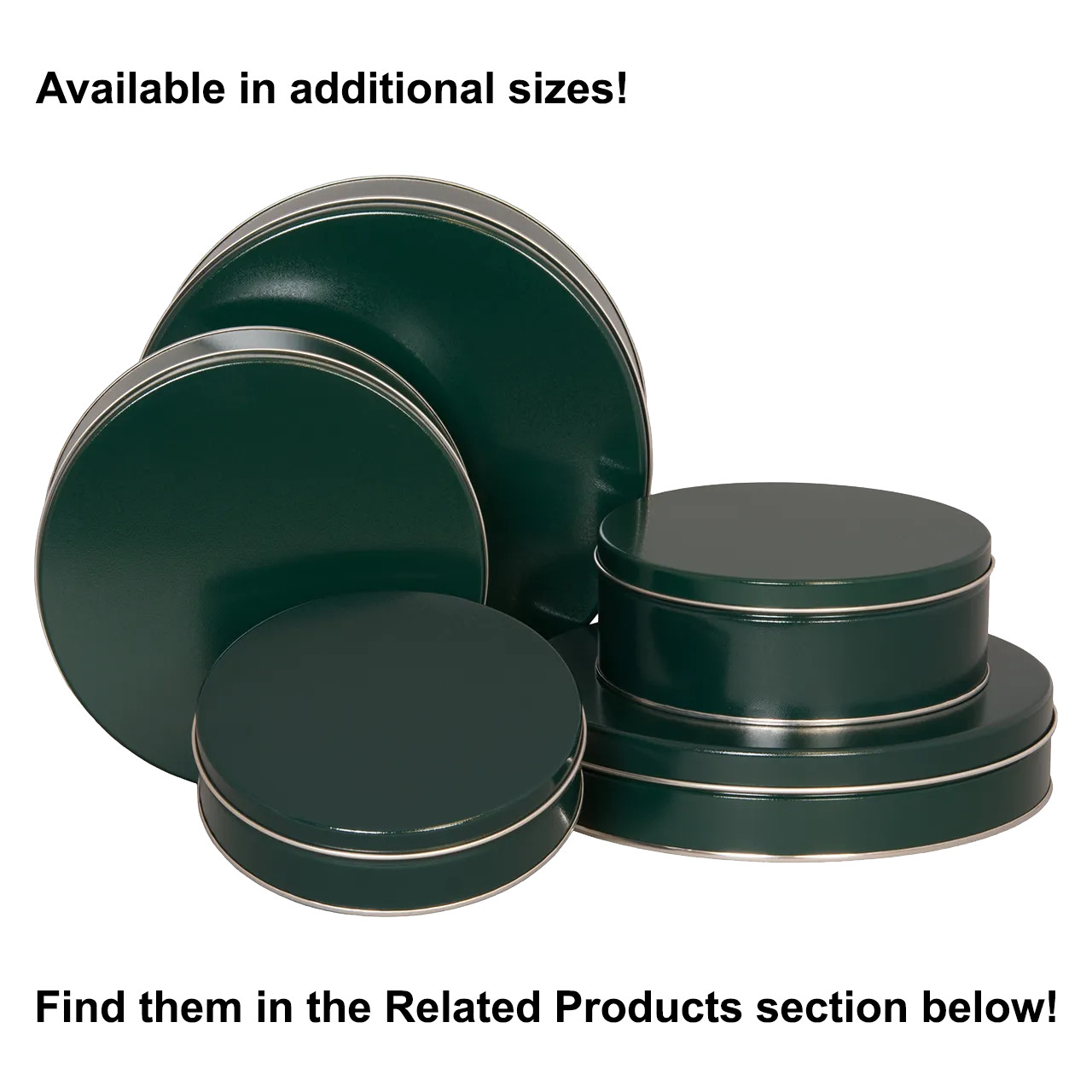 Green Solid Round Tin Container Size 3C | Atlantic Can