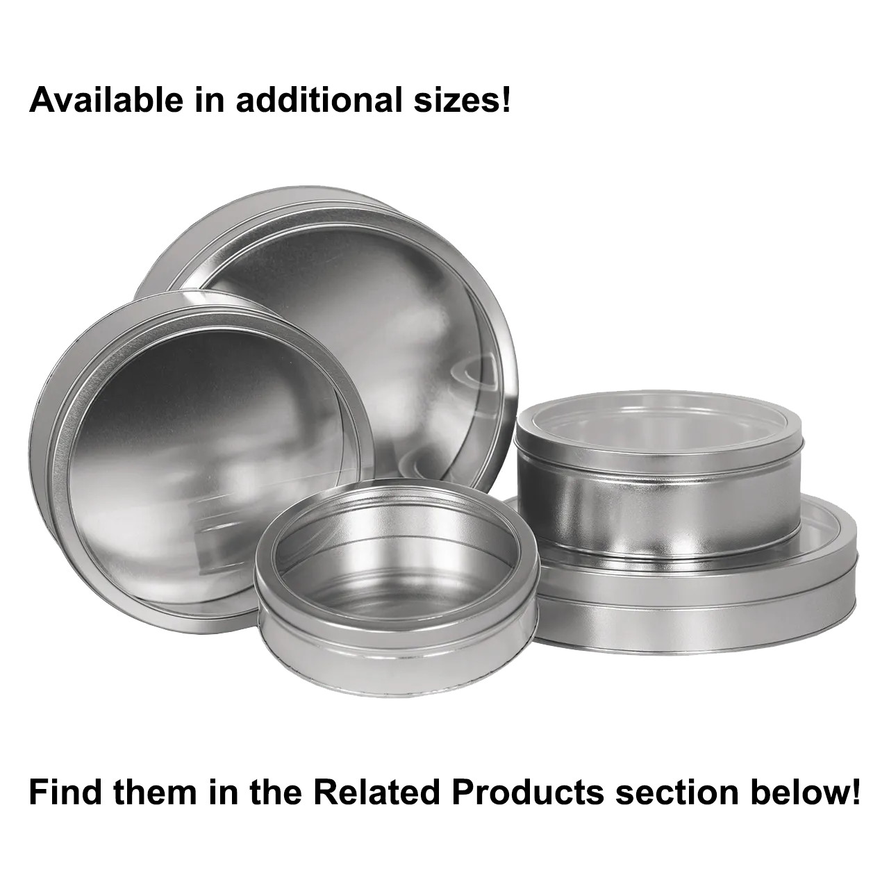 Platinum Solid Round Window Tin Container Size 1S | Atlantic Can