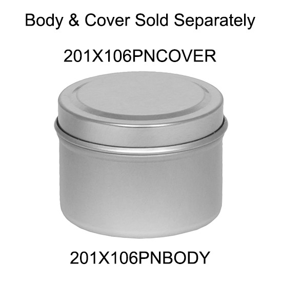 2 1/16" Diameter Round Platinum Seamless Tin Cover | Atlantic Can