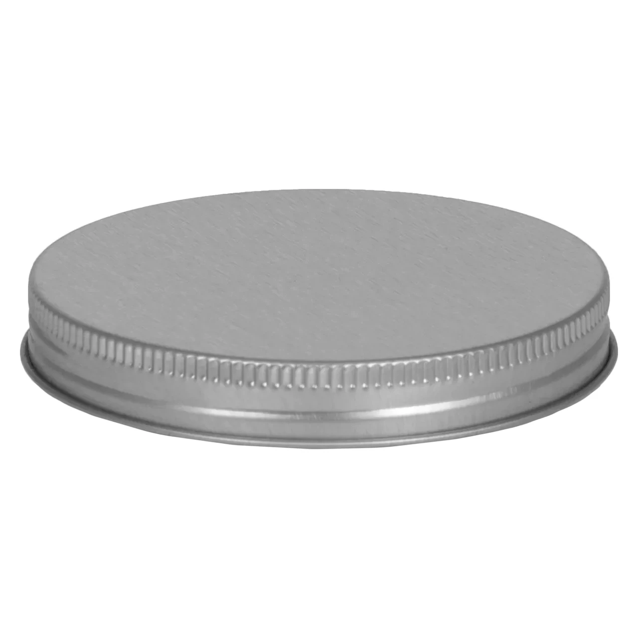 3" Diameter Round Screw Top Platinum Seamless Tin Cover | Atlantic Can
