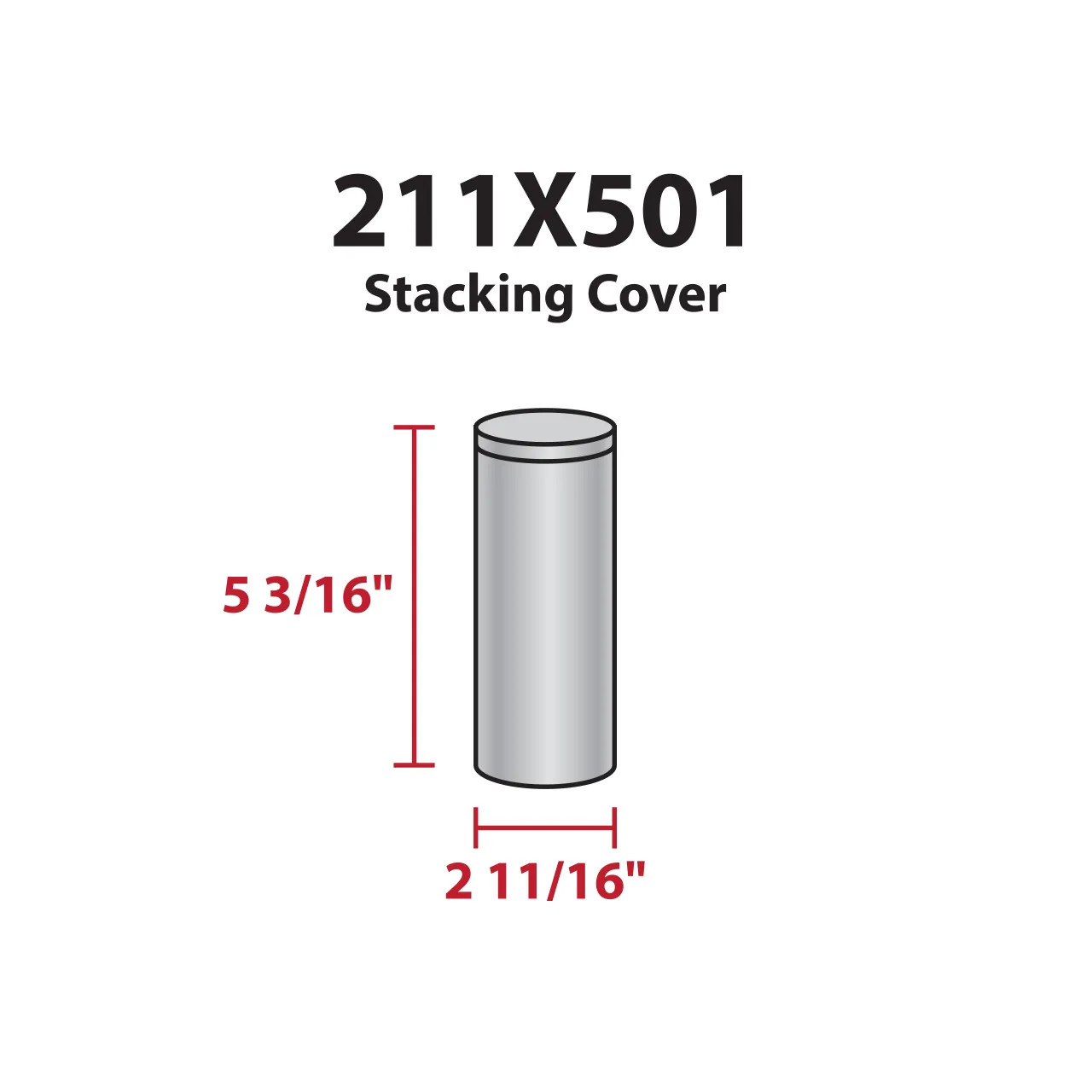 211 Platinum Round Stacking Cover | Atlantic Can