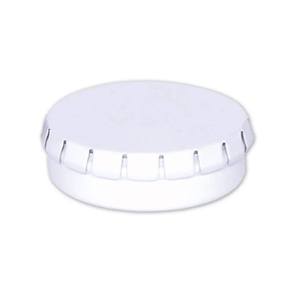 White Round Clic-Clac Tin Container Size 202 | Atlantic Can