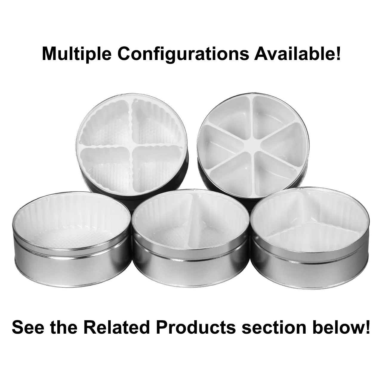 White Tin Container Inserts 2C 3-Cavity | Atlantic Can