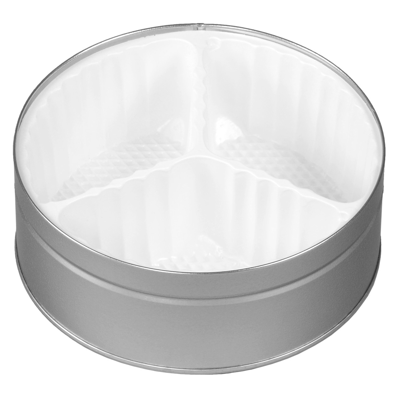 White Tin Container Inserts 2C 3-Cavity BULK | Atlantic Can