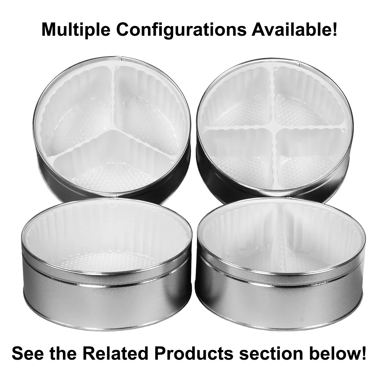 White Tin Container Inserts 3C 4-Cavity BULK | Atlantic Can