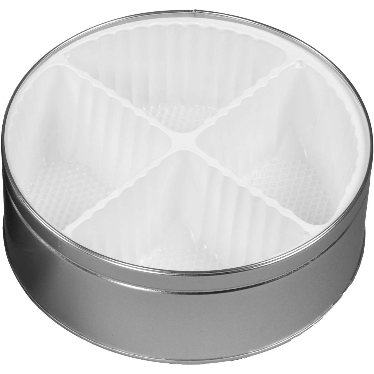 White Tin Container Inserts 5C 4-Cavity BULK | Atlantic Can