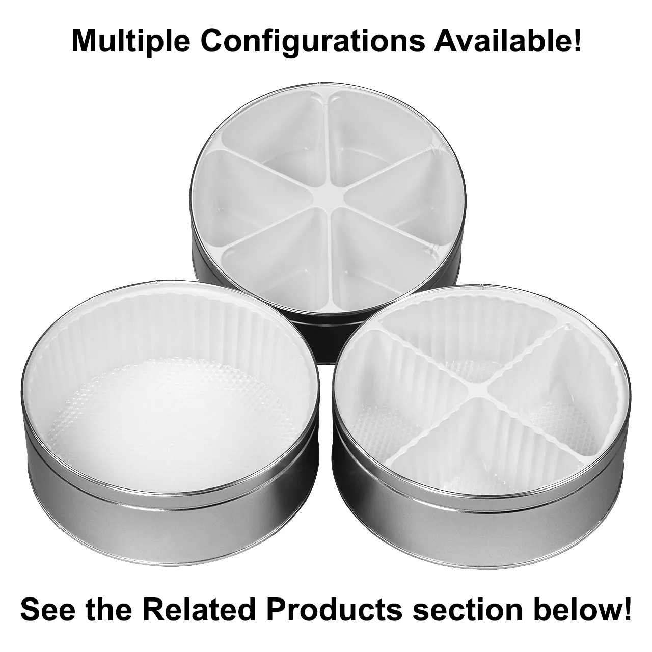 White Tin Container Inserts 5C 4-Cavity BULK | Atlantic Can
