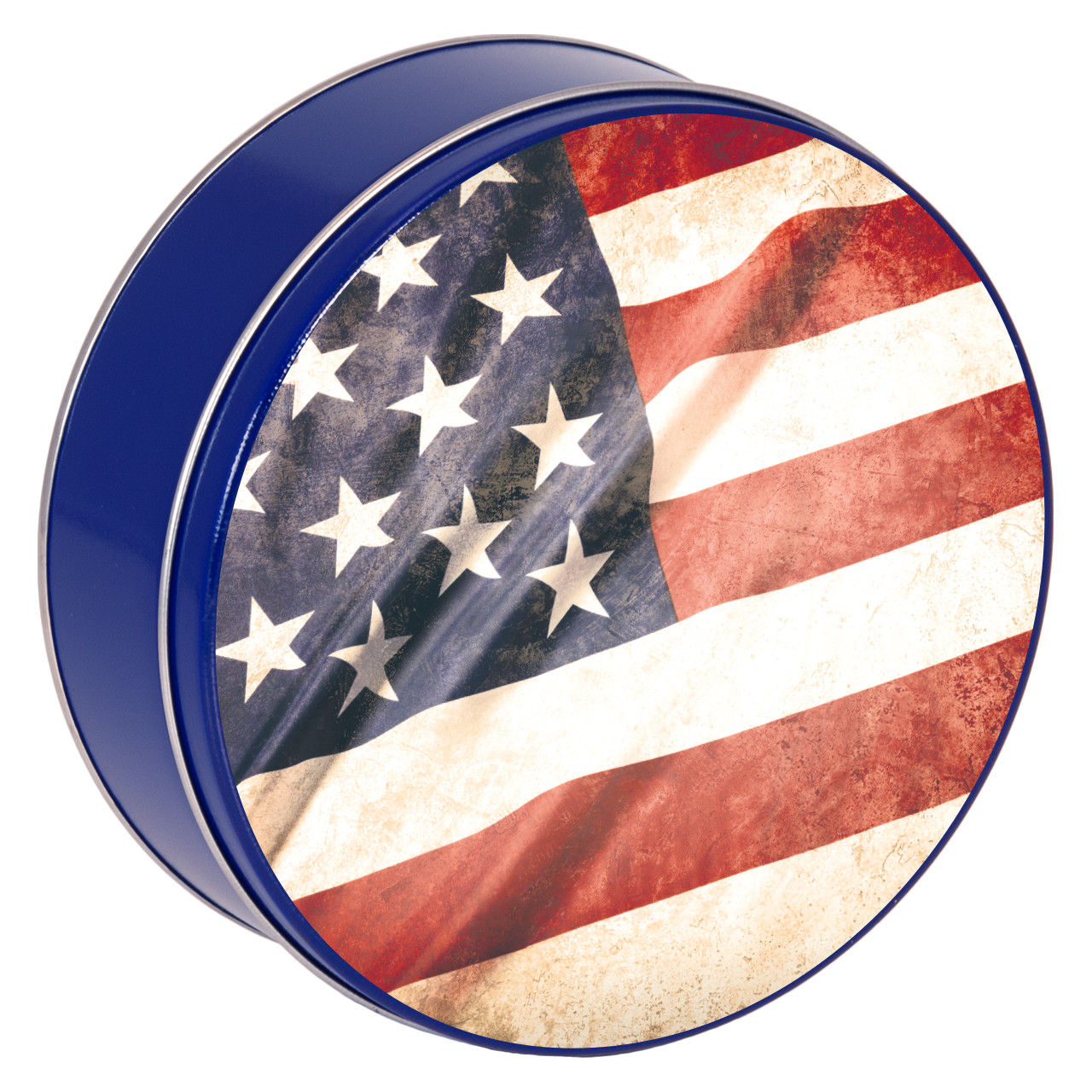 Stars and Stripes Round Tin Container Size 3C | Atlantic Can