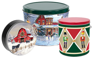 Christmas Tin Containers Atlantic Can
