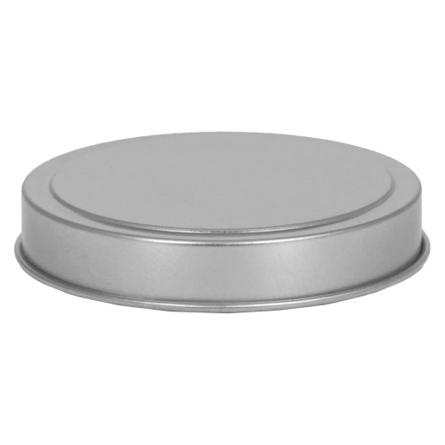2 13/16" Diameter (6 oz.) Deep Round Platinum Seamless Tin Cover ...