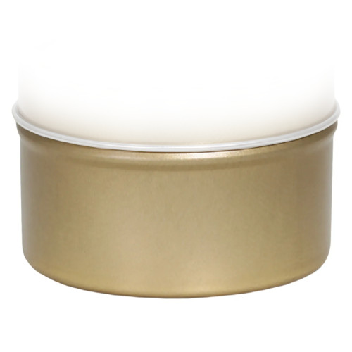 2 13/16" Diameter (6 oz.) Deep Round Gold Seamless Tin Body | Atlantic Can