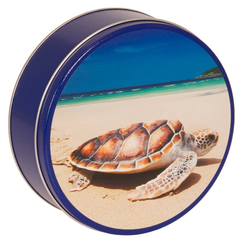 Sea Turtle Round Tin Container Size 1S | Atlantic Can