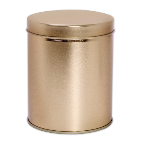 Gold Solid Tall Round Tin Size 1QT | Atlantic Can