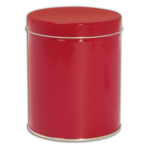 Red Solid Tall Round Tin Size 1QT | Atlantic Can