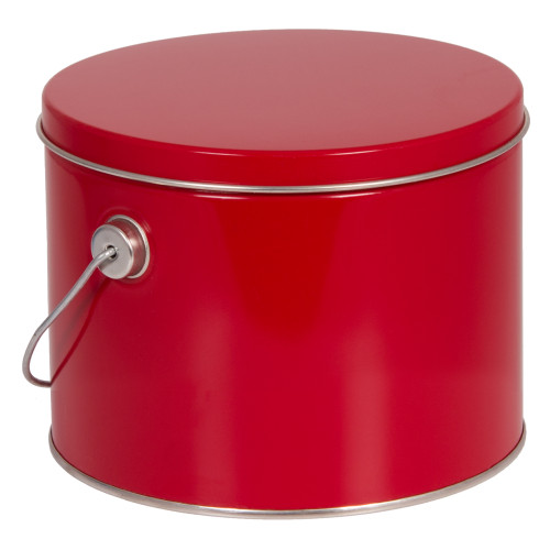 Red Solid Tall Round Tin Size 5S | Atlantic Can