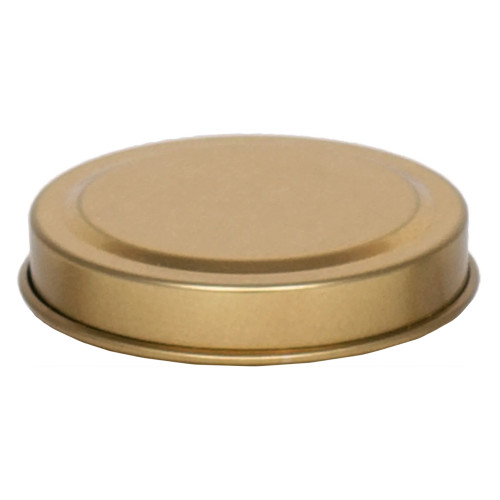2 1/16" Diameter Round Gold Seamless Tin Cover | Atlantic Can