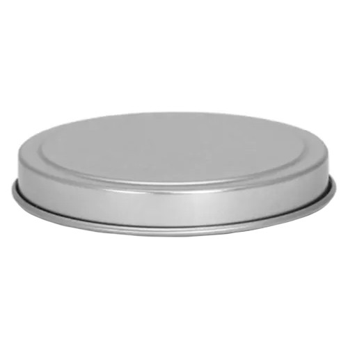 2 7/16" Diameter Round Platinum Seamless Tin Cover | Atlantic Can