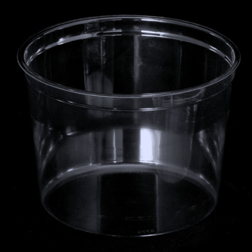 7" Tall Round 72 oz. Clear Plastic Tub (BULK) | Atlantic Can