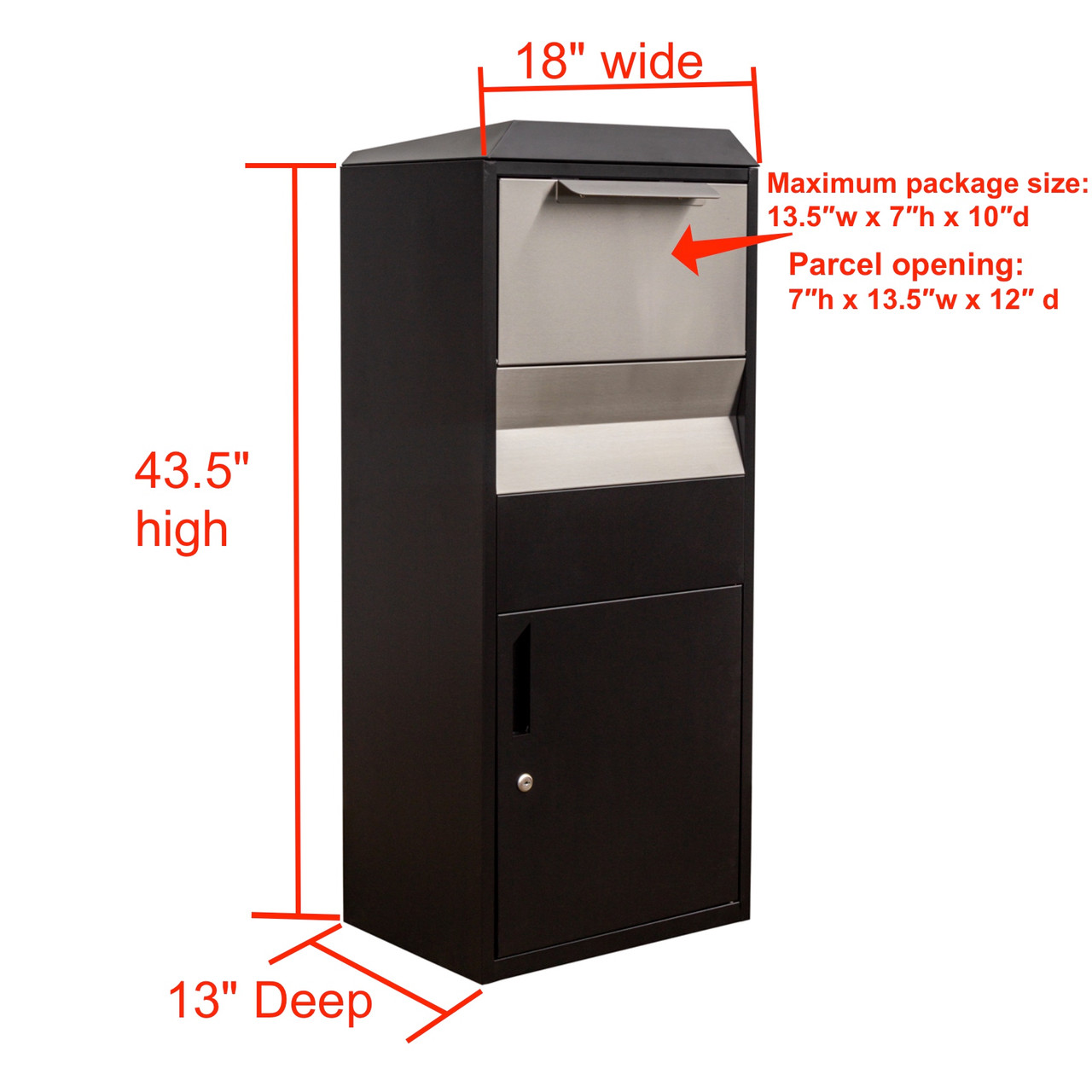 Extra Large Free Standing Parcel Drop Box Locking Parcel Drop Boxes