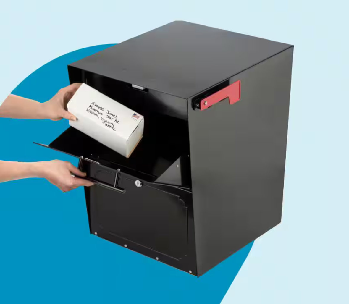 Column Locking Mailbox (Brick or Stone Enclosures) - Brick Enclosed ...