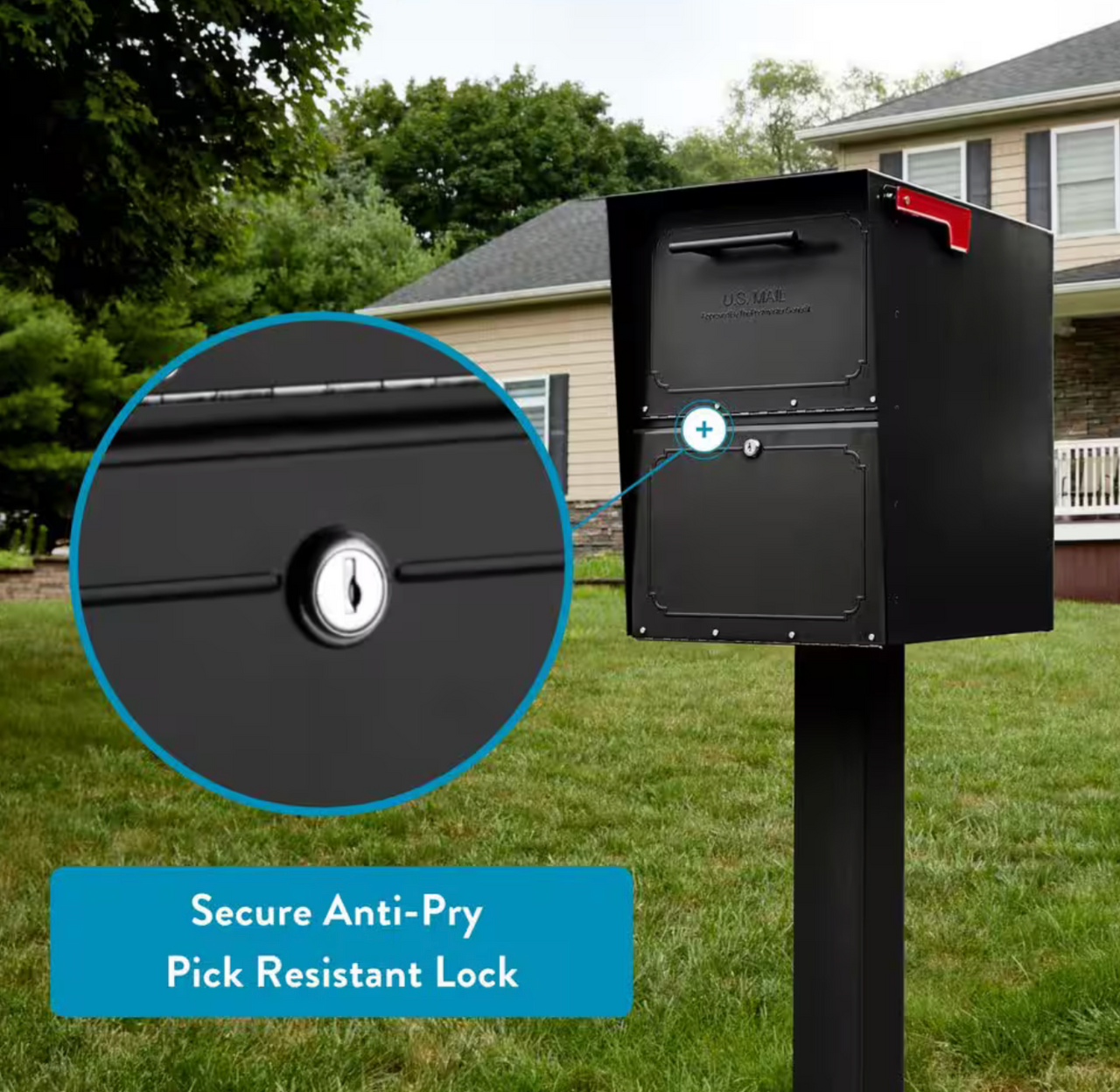 Column Locking Mailbox (Brick or Stone Enclosures) - Brick Enclosed ...