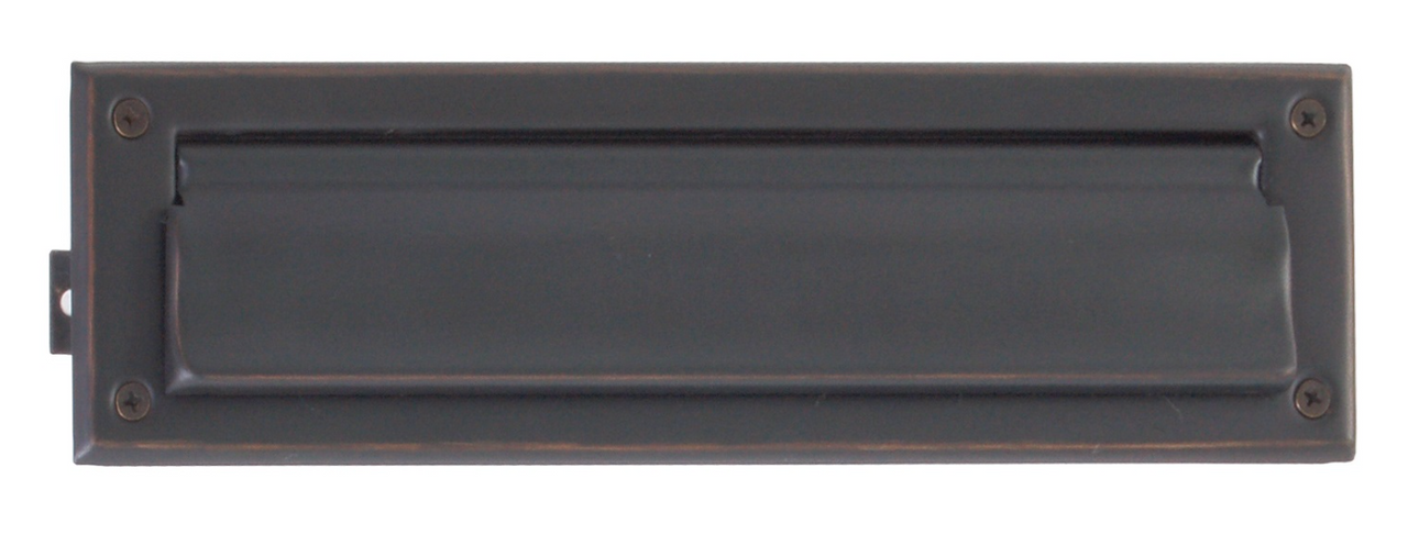 Brass Vertical Door Mail Slot - Locking Security Mailbox
