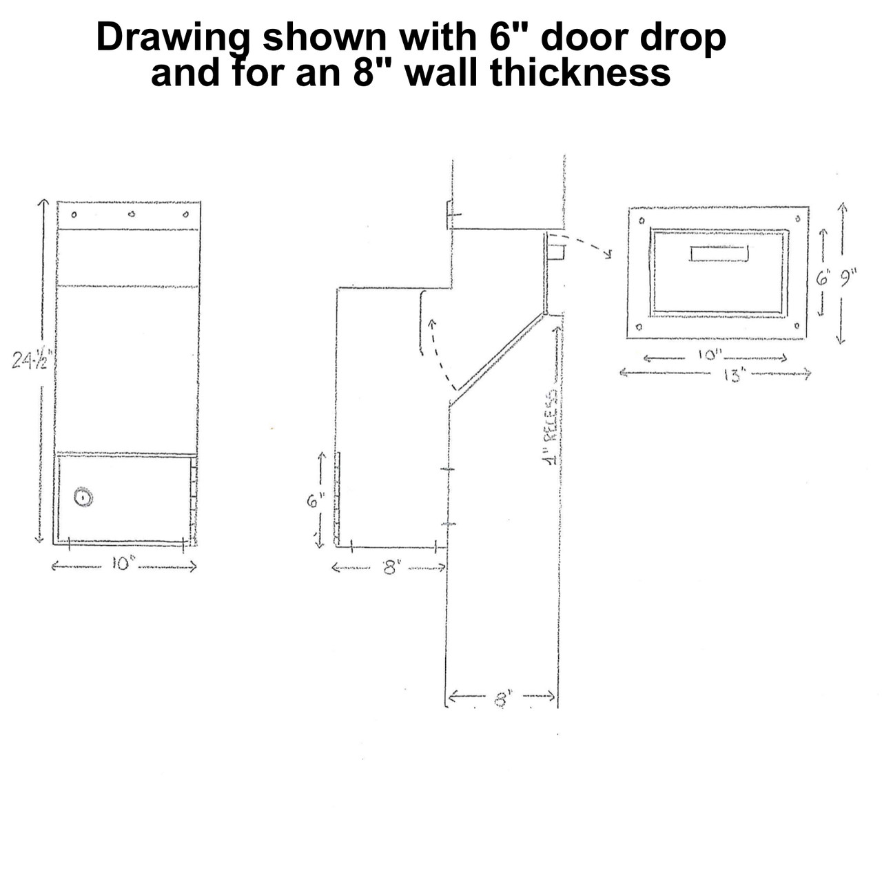 Custom High Security Through the Wall Deposit Drop Box with Hopper Drop ...