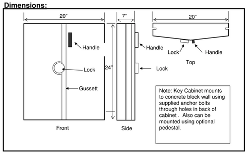 Extra Large 120 Key Cabinet - Key Storage Lock Boxes