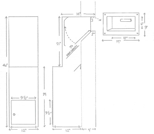 Extra Large High Security Through the Wall Custom Deposit Drop Box with ...