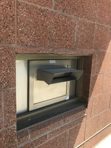 Drive Up Stainless Steel Through the Wall Drop Box