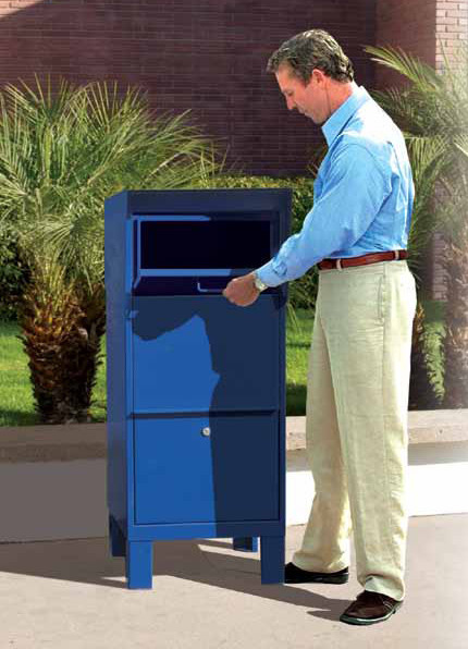 Large Parcel Delivery Drop Box with Post - Locking Parcel Drop Boxes