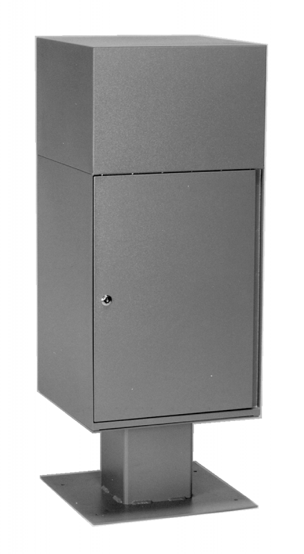 Large Parcel Locking Drop Box with Pedestal - Locking Parcel Drop Boxes